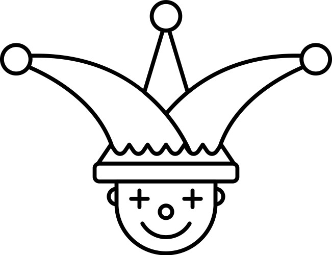 Isolated crown outline Royalty Free Vector Image