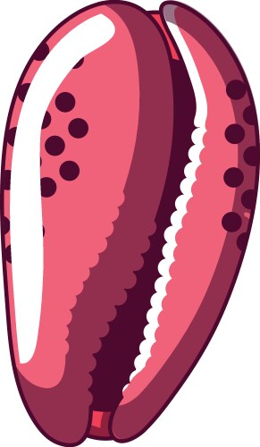 Nature shell icon cartoon style Royalty Free Vector Image