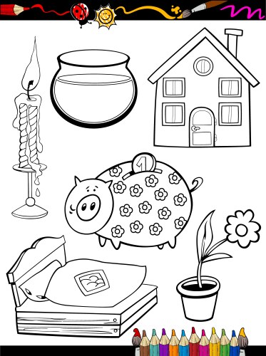 House Coloring Page Vector Images (over 6,900)