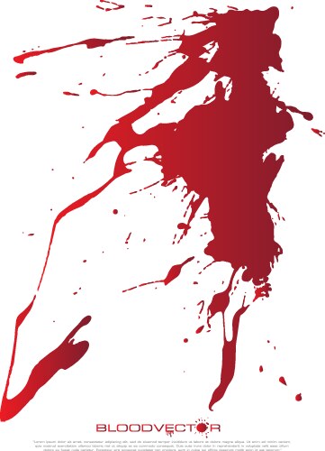 Abstract blood splatter isolated on white Vector Image