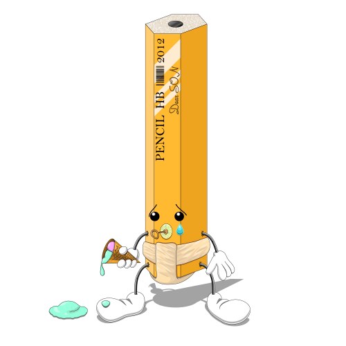 Mouse with a pencil Royalty Free Vector Image - VectorStock