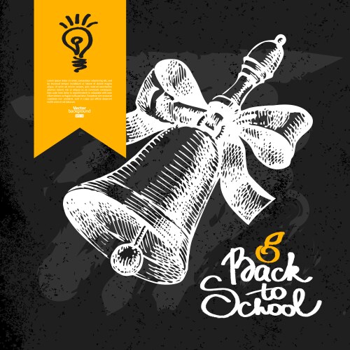 Hand drawn back to school vintage background Vector Image