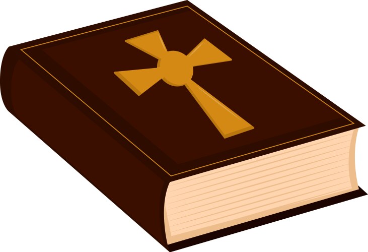Holy bible silhouette Royalty Free Vector Image