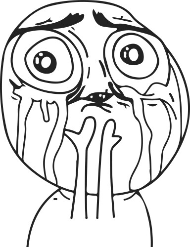 Accepted guy meme face for any design Royalty Free Vector