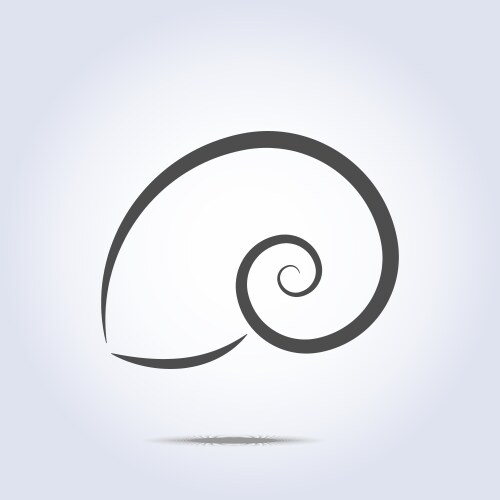 Seashell line icon animal and underwater Vector Image