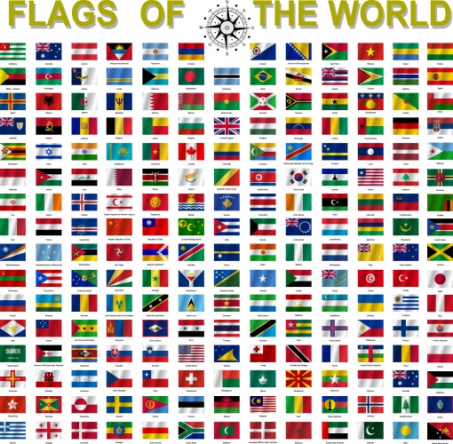 World flags Royalty Free Vector Image - VectorStock
