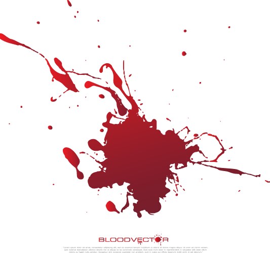 Abstract blood splatter isolated on white Vector Image