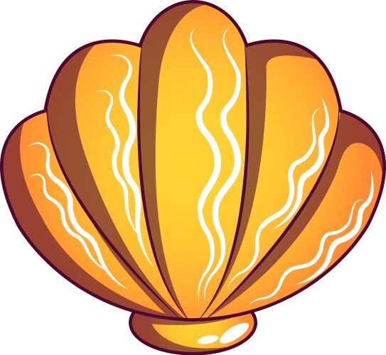 Nature shell icon cartoon style Royalty Free Vector Image
