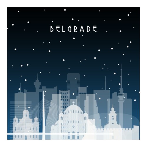 Belgrade Skyline Silhouette – Royalty-Free Vector | VectorStock