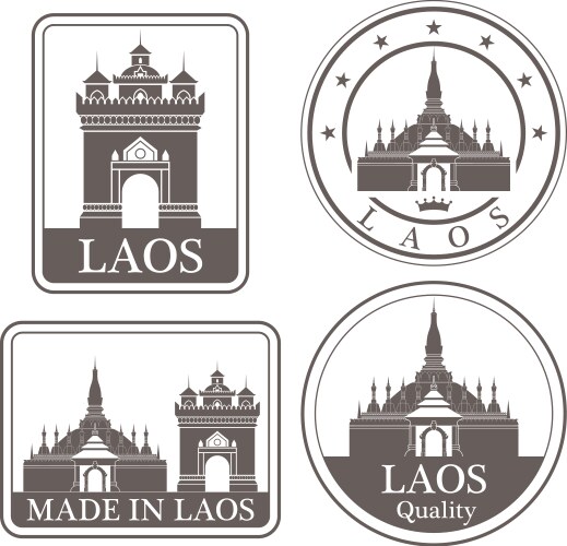 Laos travel destination Royalty Free Vector Image