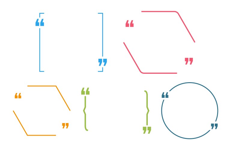 Quote text box circle bubble for comment mark Vector Image