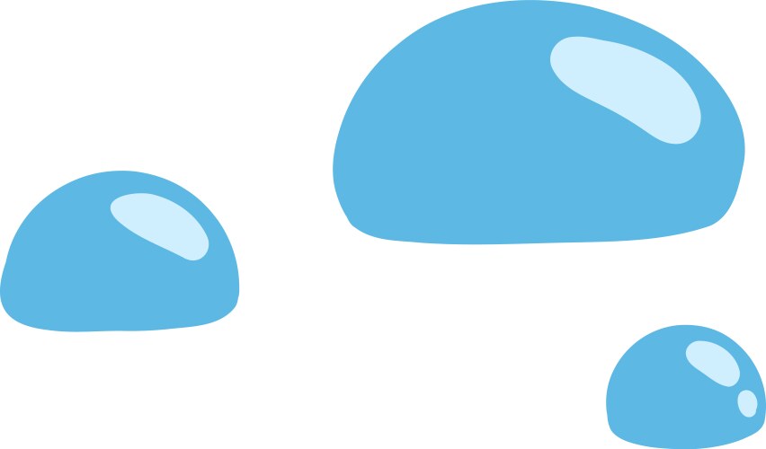 Cartoon blue dripping water drop splash spray Vector Image