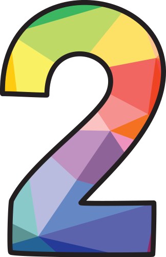 Flat number 9 isolated on white background Vector Image