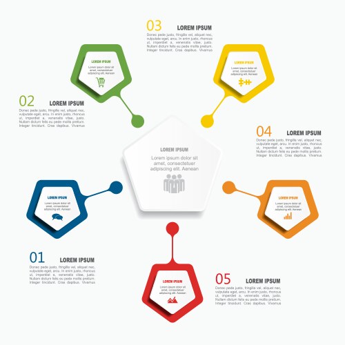 Blank diagram template Royalty Free Vector Image