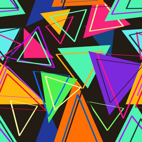 Rainbow triangle seamless pattern Royalty Free Vector Image