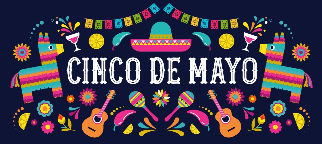 Cinco de mayo - may 5 federal holiday in mexico Vector Image