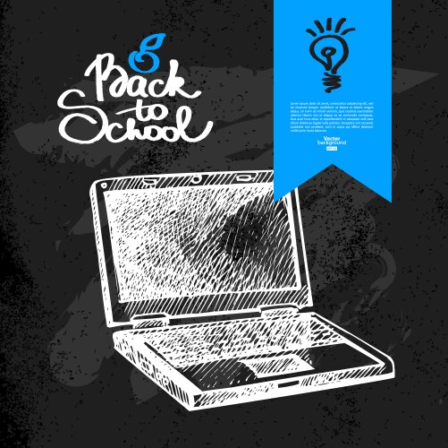 Hand drawn back to school vintage background Vector Image