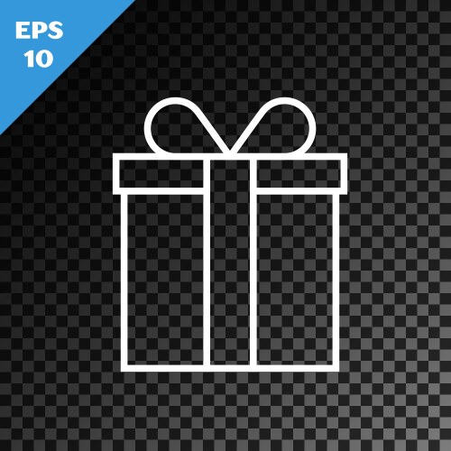 White chain link icon isolated on transparent Vector Image