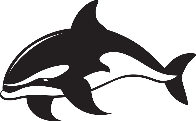 Adorable aquatic ambassador playful orca emblem Vector Image