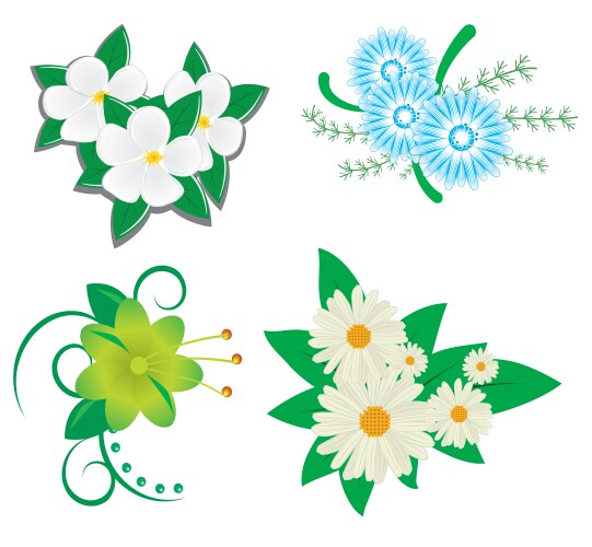 Flower set Royalty Free Vector Image - VectorStock