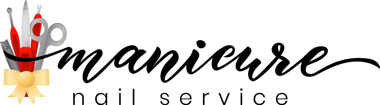 Manicure studio nail master logo beauty Royalty Free Vector