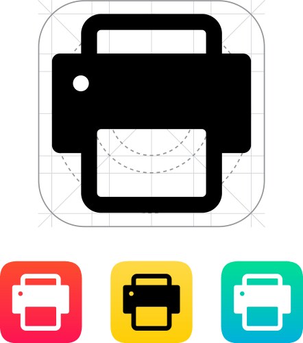 Printer icon printing symbol flat Royalty Free Vector Image