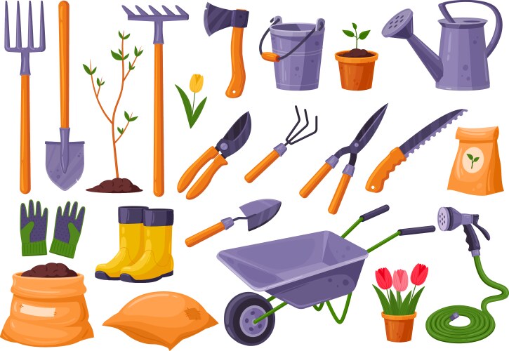 Cartoon Gardening Tools Vector Images (over 13,000)