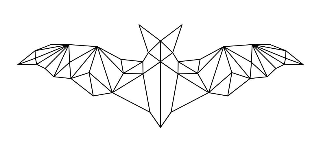 Sketches bat jump monochrome outline drawing Vector Image