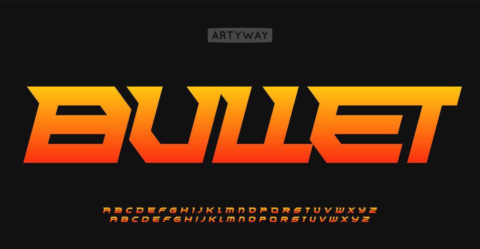 Racing display font design dynamic alphabet Vector Image