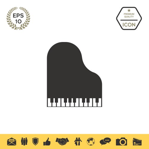 Black grand piano top view Royalty Free Vector Image