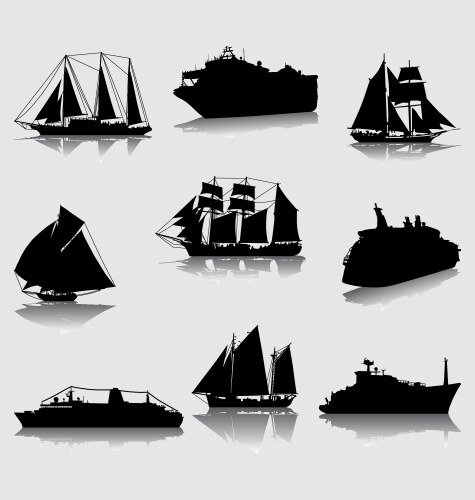 Ancient sail boats Royalty Free Vector Image - VectorStock