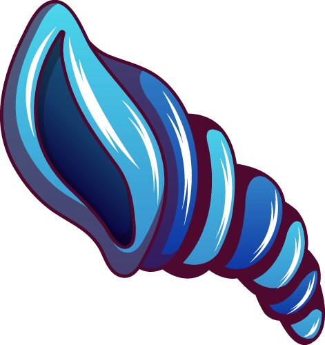 Nature shell icon cartoon style Royalty Free Vector Image