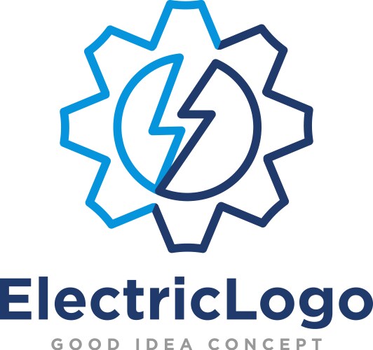 Electrical logo design Royalty Free Vector Image