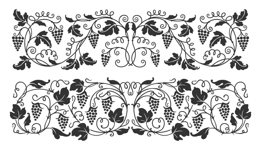Grapevine Border Royalty Free Vector Image - VectorStock