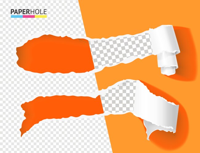 Torn paper with ripped edges realistic Royalty Free Vector