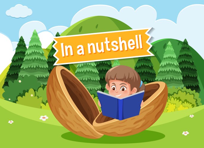 Idiom poster with once in a blue moon Royalty Free Vector