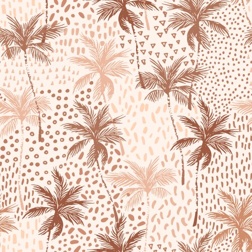 Nature seamless pattern grunge palm trees Vector Image