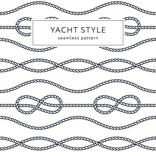 Seamless marine rope pattern figure 8 knot Vector Image