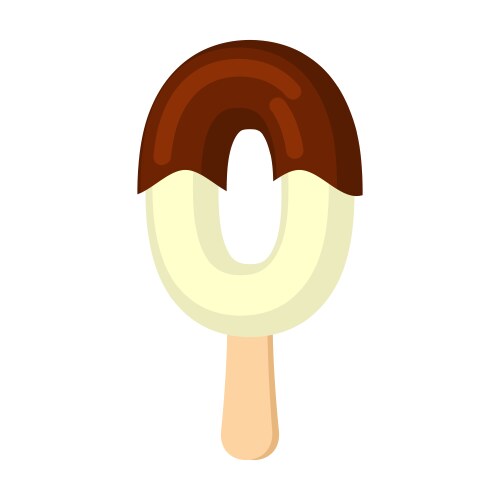 Ice cream abc popsicle alphabet cold sweets font Vector Image