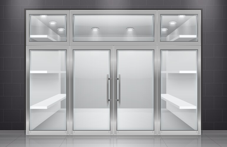 Elevators realistic composition Royalty Free Vector Image