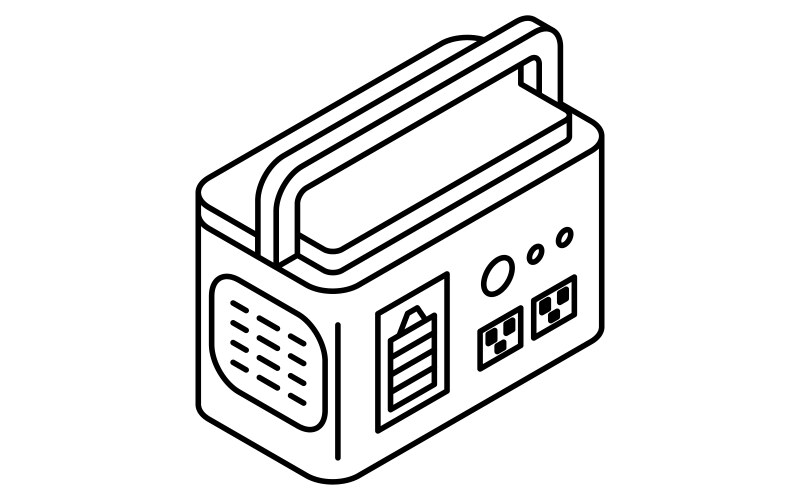 Simple line drawing icon of emergency kit Vector Image