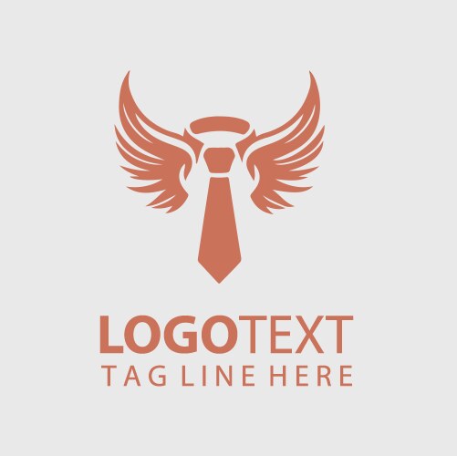 Tie wings logo Royalty Free Vector Image - VectorStock