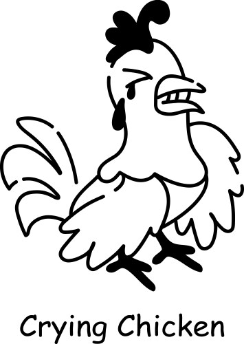 Sneezing chicken Royalty Free Vector Image - VectorStock