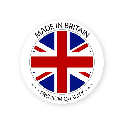 Made in great britain label set national flag Vector Image
