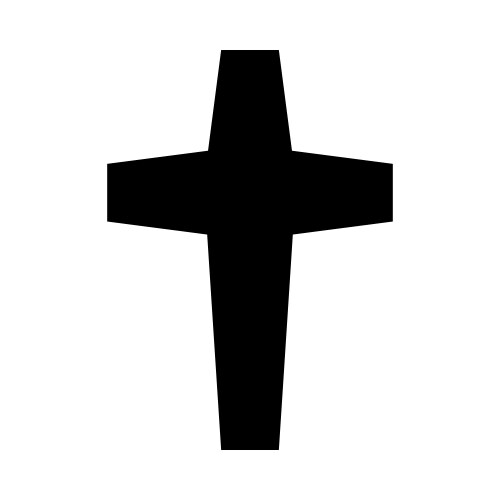 Simple cross icon christian symbol Royalty Free Vector Image