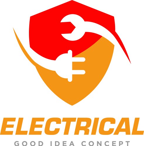 Electrical logo design Royalty Free Vector Image