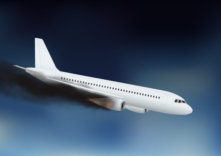 Airplane in sky concept aircraft plane flying Vector Image