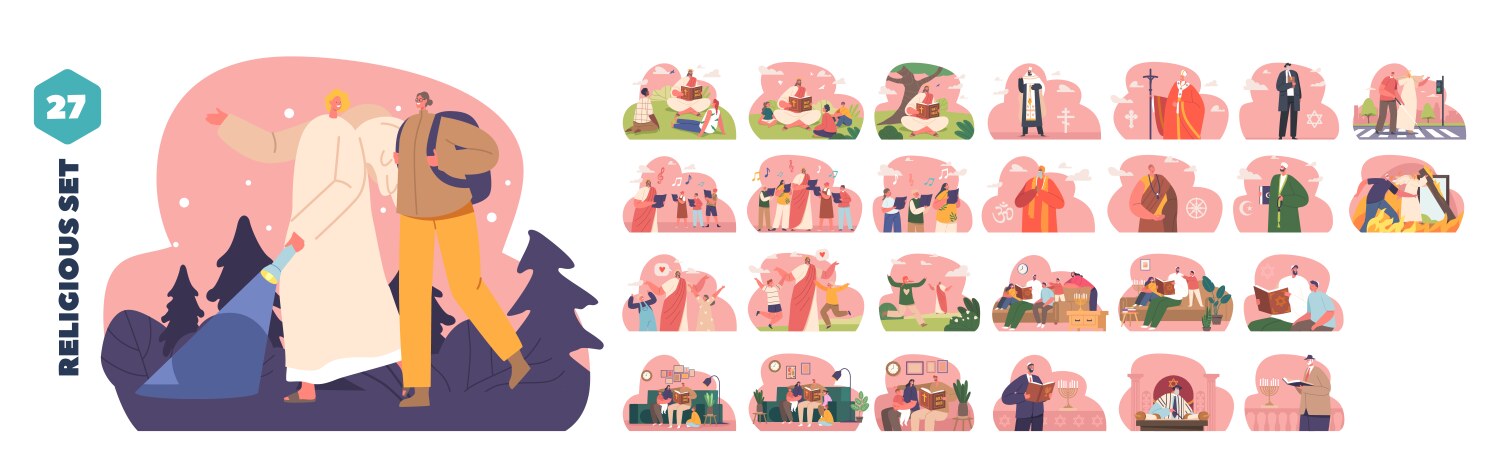 Bible Cartoon Characters Vector Images (over 2,800)