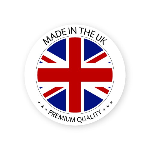 Made in great britain label set national flag Vector Image