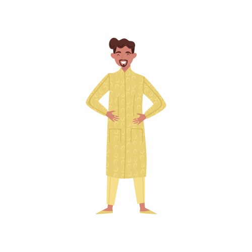 Indian marathi man cartoon Royalty Free Vector Image
